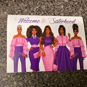 Happy Birthday DST Inspired Sorority Sisterhood Folded | Etsy