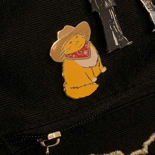 The Original Cowboy Cat Enamel Pin - Meowdy! - Etsy