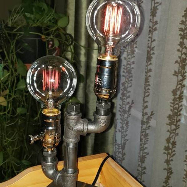 Table Lamp-desk Lamp-edison Steampunk Lamp-rustic Home Decor-gift for ...