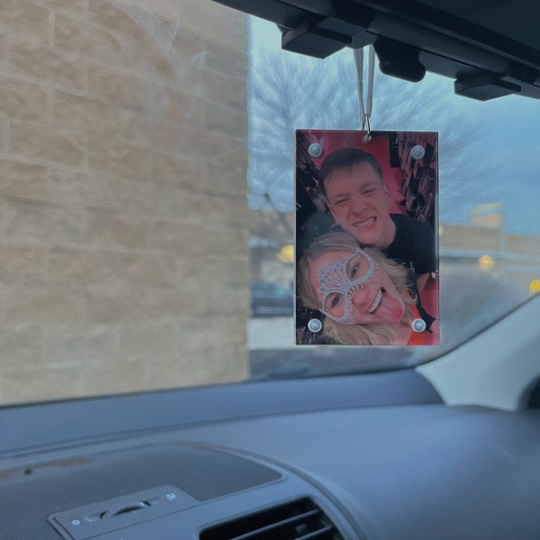 Hanging Car Photo Frames, Rearview Mirror Hanging Accessory, Car Decor ...