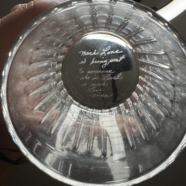 Custom Etched Handwriting Rock Glass - Engrave Your Handwritten Message ...