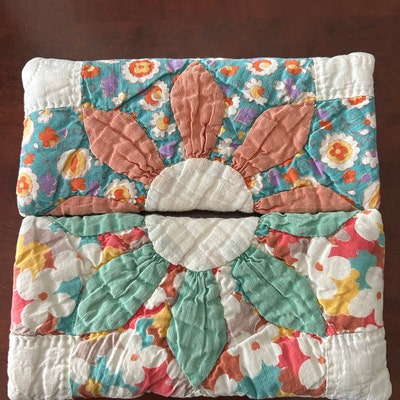 Vintage Quilt Bag, Zippered Pouch, Handmade Clutch, Antique Patchwork ...
