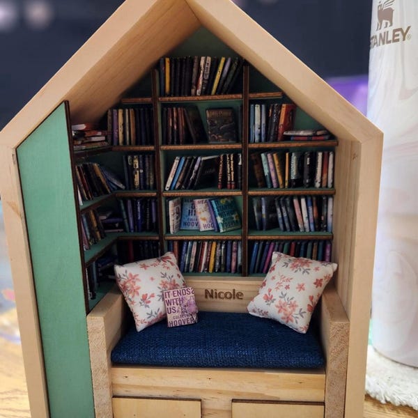 Anxiety Bookshelf Selected, Mini Anxiety Bookshelf Ornament, Stress ...