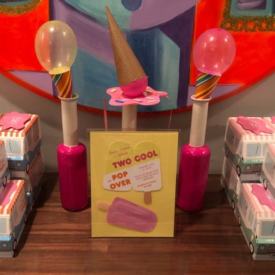 Ice Cream Party Favor Box, Ice Cream Truck Cupcake Box Set of 4, Bakery ...