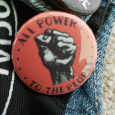 All Power to the People Pin Badge Button - Etsy