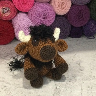 Mini Bison, Mini Bison Crochet Pattern, Crochet Pattern, Crochet Bison ...