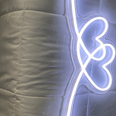 Double Heart Neon Signs, White LED Neon Lights ,decorative Lover Neon ...
