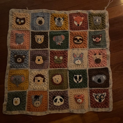 US TERMS PDF Crochet Pattern Animal Kingdom Blanket - Etsy