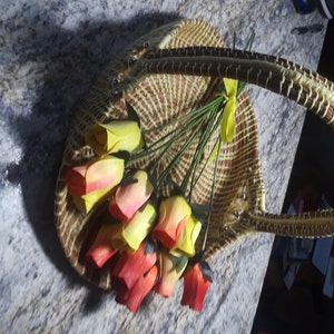 Yellow Roses Wood Bouquet baker's Dozen of 13 | Etsy