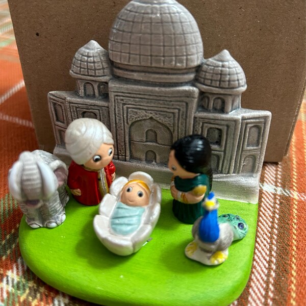 Materani Nativity Scene Handmade in Clay 1 Block 3.8x2.2x2.9 High ...