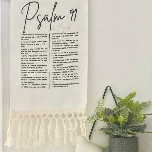 Psalm 91 Scripture Wall Art | Home Decor | Bible Verse Art | Christian ...