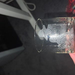 Etched Picture Rocks Glass, Personalized Whiskey Glasses, Bourbon ...