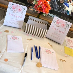 Time Capsule Sign and With Matching Printable Message Cards, Editable ...