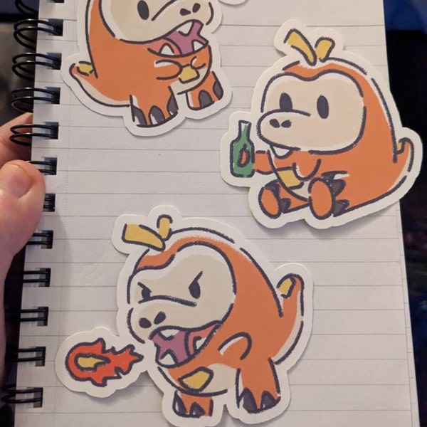 Fuecoco Stickers - Etsy