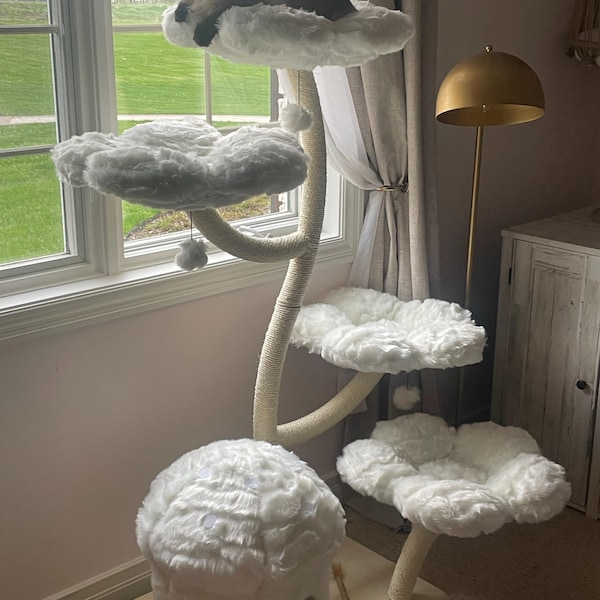 Cat Tree Tower, Wooden Cat Tower, Modern Cat Climbing Tree, Cat ...