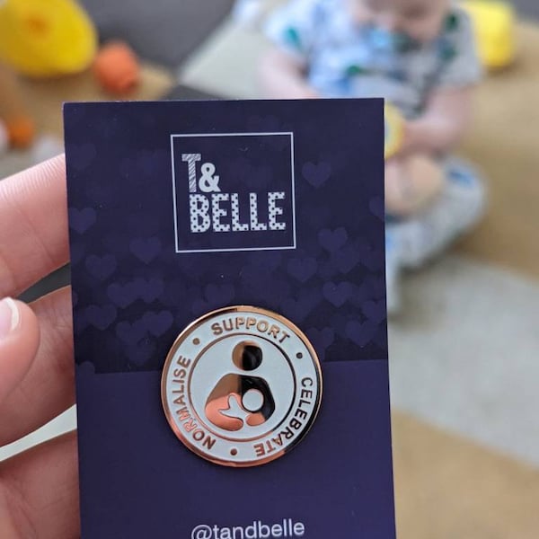 Support Celebrate Normalise Breastfeeding Enamel Pin - Rose Gold ...