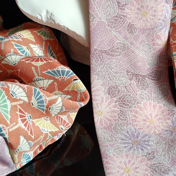 Japanese Raincoat Fabric Ama Coat Fabric Silk Stripes Colour Red and ...