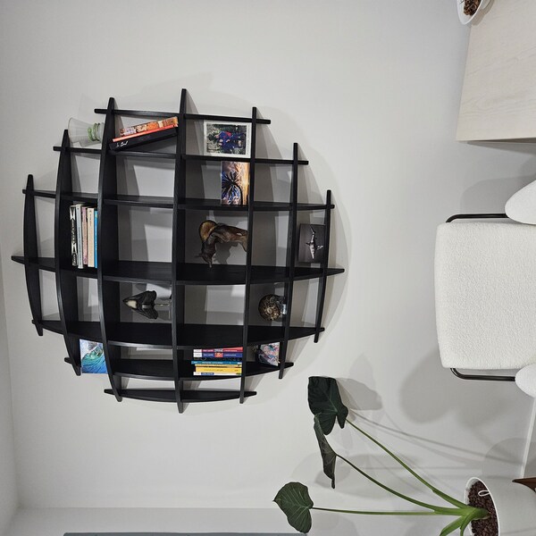 Floating Wall Shelf, Round, Sphere, Shelving Unit - Etsy