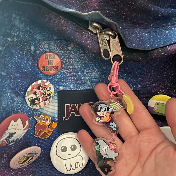 Toontown 2-piece Connected Keychain - Epoxy Charm 1.5in. With Jelly ...