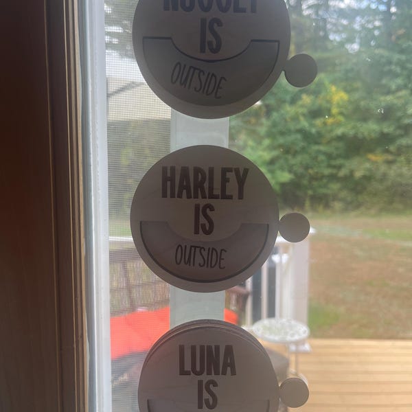 The Cat is Inside or Outside Reminder Sign - Cat In/out Wooden Door ...