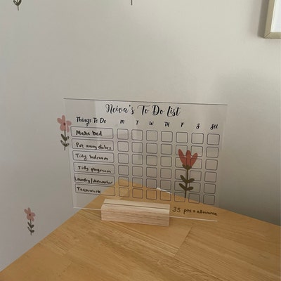 CUSTOM Acrylic To-do Planner Desk Calendar Dry Erase Board - Etsy