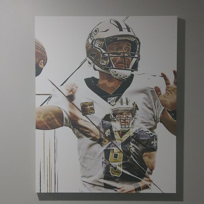 Drew Brees Poster New Orleans Saints Canvas Print, Wall Art, Sports Art ...