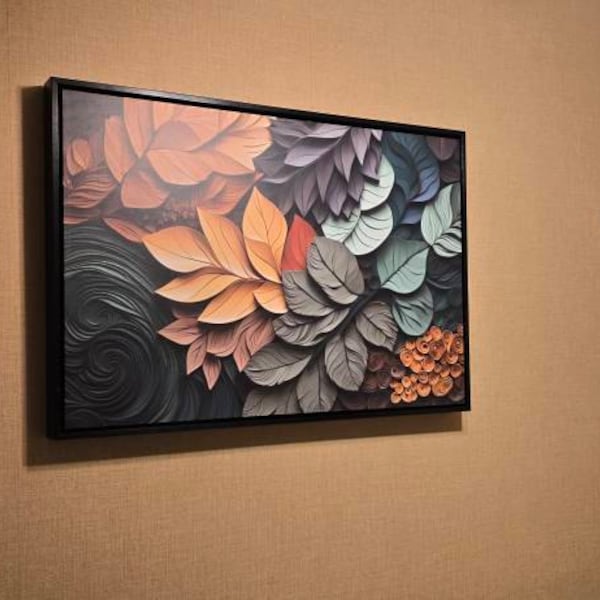 Boho Flower Poster, Earth Tones Room Decor, Botanical Wall Art, Bedroom ...