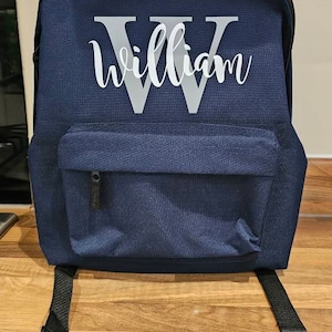 Personalised Mini Kids Initial Boys Girls Backpack Name Toddler School ...