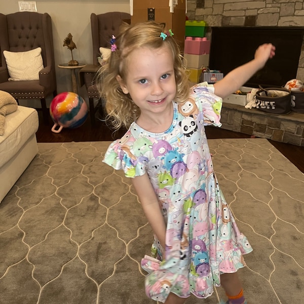 Squishmallow Bow Back Twirl Dress - Etsy