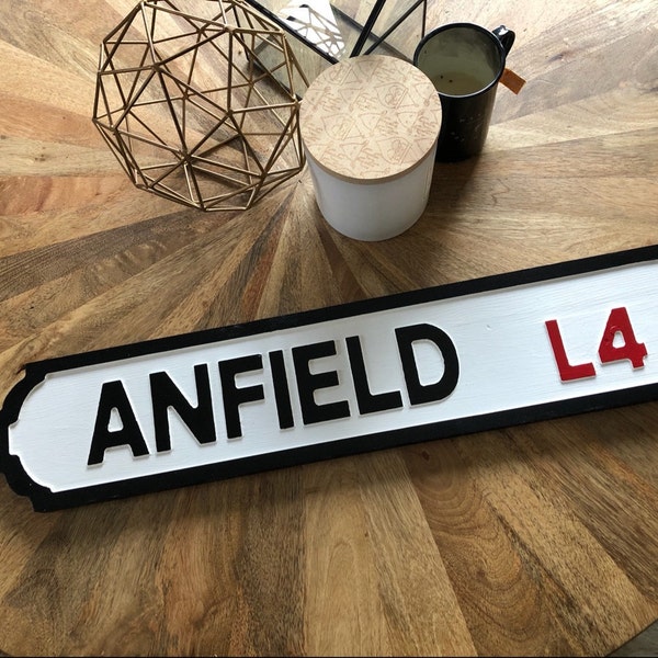 Anfield Old Fashioned Faux Cast Iron Customisable Street Sign Perfect ...
