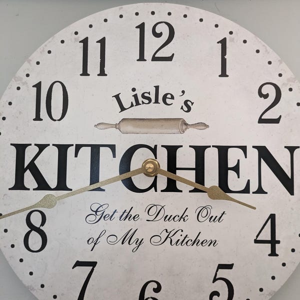 Personalized Kitchen Wall Clock- White Kitchen Clock - Etsy