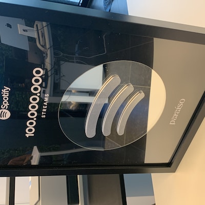 Spotify Plaque Streaming Award Custom Gold Record for Artists Trophy ...