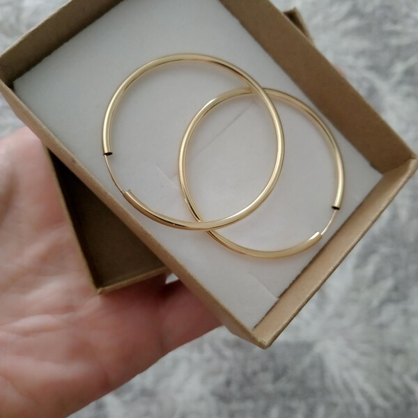 Oval Hoop Earrings, Gold Filled Hoop Earrings, Small Medium Large Oval ...