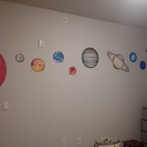 Sun & Planets Wall Stickers Set Solar System Kids Room Decor | Etsy