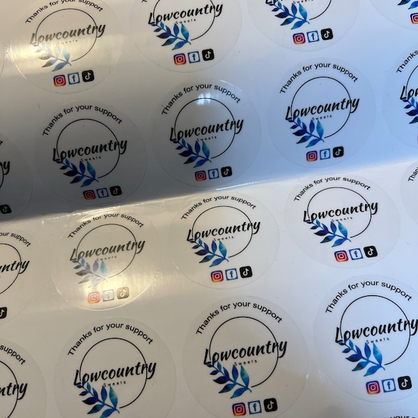 Personalized Clear Stickers Labels, Round Custom Stickers With Text or ...