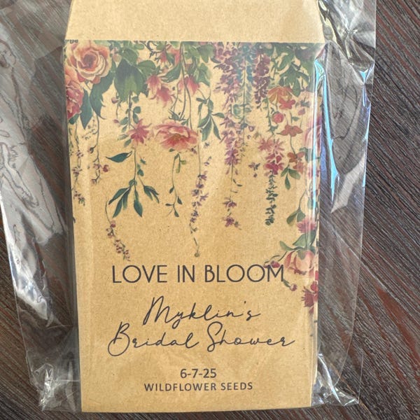 25 BULK Wildflower Seed Packet Wedding Favors Personalized Seed Packets ...