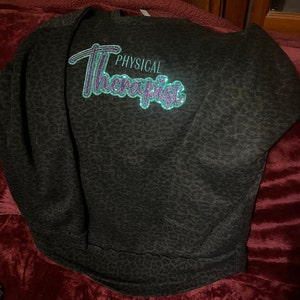 COUGARS SWEATSHIRT Sparkly Glitter Sequin Applique, Embroidered, Gameday, Sportswear, School ...