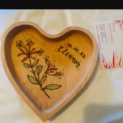 Personalised Wooden Wildflower Jewellery Box With Removable Tray, Large ...