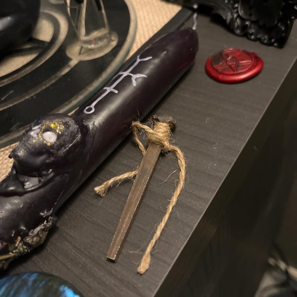 Scissor Candle, Cord Cutting, Magic, Spells, Ritual, Altar - Etsy
