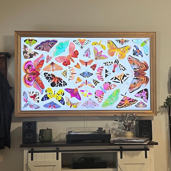 TV Frame, Custom TV Frame, Modern Decor, TV Bezel, Vintage Frame Home ...