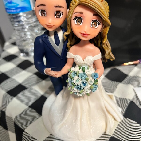 Kiss Wedding Cake Topper, Romantic Cake Topper, Custom Cake Topper ...