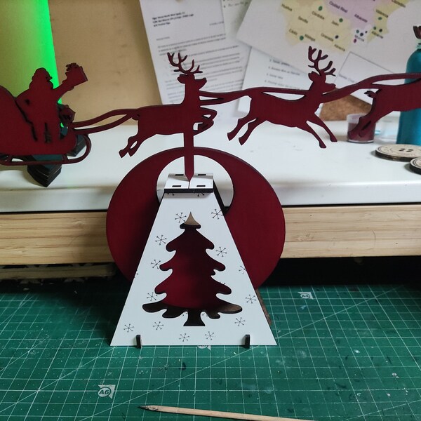 Laser Cut File Vector Rocking Santa Claus for Laser, CNC, SVG, DXF, Pdf ...