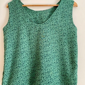 Linen Tank Top Printable PDF, Linen Basic Blouse, Easy to Sew, Womens ...