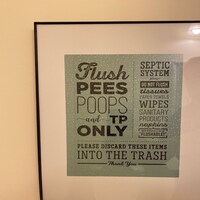 Septic System Sign PRINTABLE Bathroom Sensitive Plumbing Flush Only Pee ...