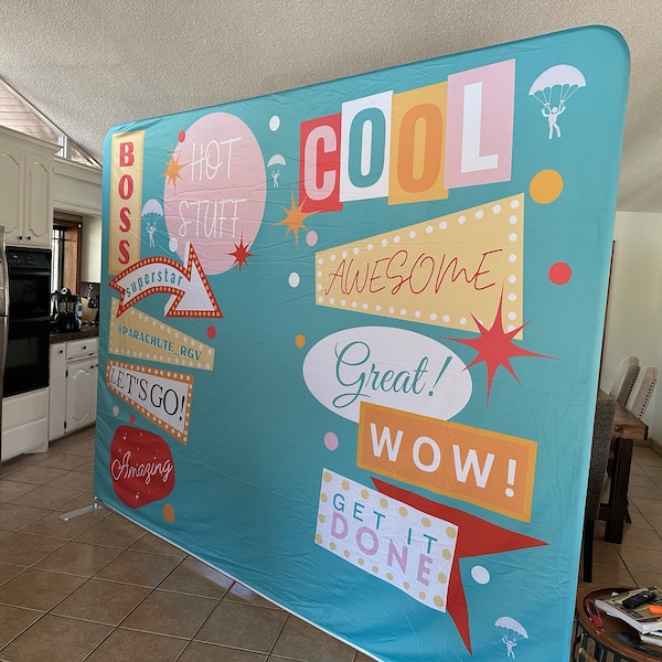 10FT Tension Fabric Backdrop With Stand, 120''x88.6'', Ultimate Visual ...