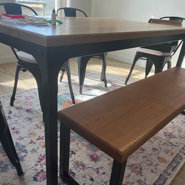 2x U Shaped Legs of Square Tubed Metal Table Legs (10" - 35" ) - Matte ...