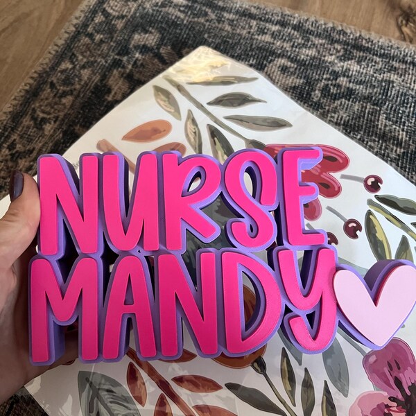 Personalized Desk Name Plate, Nurse Name Sign, RN Name Plate, Medical ...