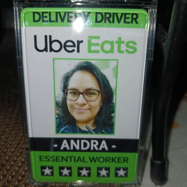 Uber Eats Driver ID Card With Your Picture - Custom Picture Badge ...