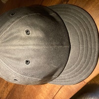 Light Grey Melton Wool 8 Panel Baseball Cap With Navy Soutache, Eyelets ...