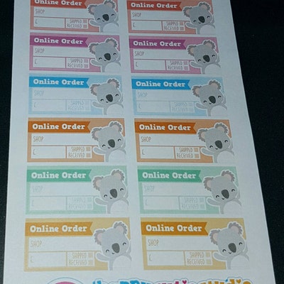 12 Cute Online Order Tracker Planner Stickers - Etsy
